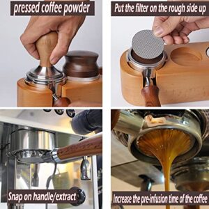 YAMASO 58.5mm Puck Screen Espresso,1.7 mm Thickness Reusable Contact Plate Coffee Maker Press Mesh(100um)