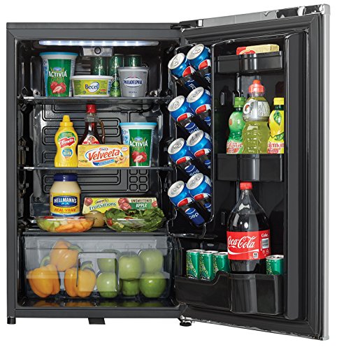 Danby DAR044A6DDB Contemporary Classic 4.4 Cu.Ft. Mini Fridge, Compact Refrigerator for Bedroom, Living Room, Bar, Dorm, Kitchen, Office, E-Star in Silver, 3 Sq Ft