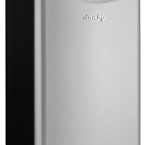 Danby DAR044A6DDB Contemporary Classic 4.4 Cu.Ft. Mini Fridge, Compact Refrigerator for Bedroom, Living Room, Bar, Dorm, Kitchen, Office, E-Star in Silver, 3 Sq Ft