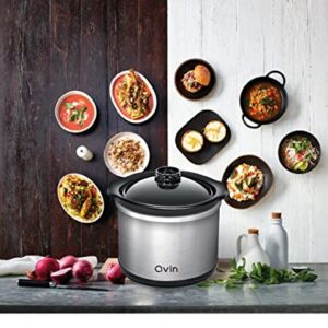 Qvin 0.65 qt mini slow cooker warmer with 10pcs slow cooker lines for 0.5Qt-0.75qt pots