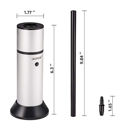 TMKEFFC Portable Smoker Gun, Handheld Smoke Infuser for Cocktail Food Drink Smoking, Enhance Taste for Meat, Sous Vide Steak, Grill, BBQ, Popcorn, Cheese, Wood Chips Included, Silver