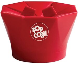 chef'n poptop microwave popcorn popper (cherry)