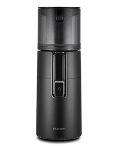 hurom slow juicer machine with quiet 150 watt motor - scrub-free cleaning - self feeding hopper to a family sized yields - healthy living - strainer-free chamber bpa free, easy assembly - h400, black