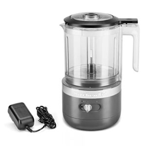 kitchenaid 5 cup cordless food chopper, charcoal grey