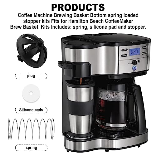 Coffee Maker Brew Basket Water Stop Valve Kit fits for Hamilton Beach FlexBrew Coffee Makers Basket 990117900 990237500-2 Sets