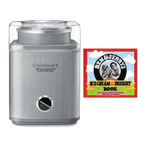 cuisinart ice-30bc pure indulgence 2-quart frozen yogurt-sorbet and ice cream maker bundle with dessert book (2 items)