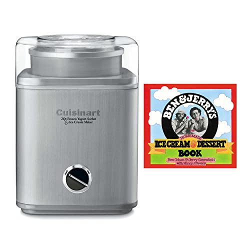 Cuisinart ICE-30BC Pure Indulgence 2-Quart Frozen Yogurt-Sorbet and Ice Cream Maker Bundle with Dessert Book (2 Items)