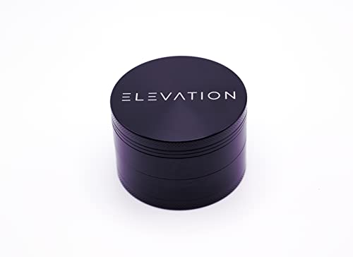 Elevation Medium 2.5" 4-piece Kitchen Spice & Herb Grinder/Mill - Black