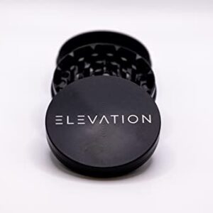 Elevation Medium 2.5" 4-piece Kitchen Spice & Herb Grinder/Mill - Black