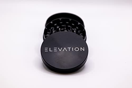 Elevation Medium 2.5" 4-piece Kitchen Spice & Herb Grinder/Mill - Black