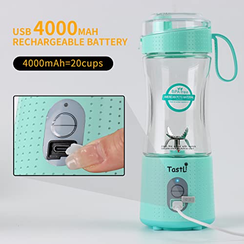 TastLi Portable Blender, Personal Mini Blender for Smoothies, Juice and Shakes (Sky blue)