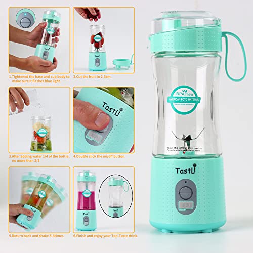 TastLi Portable Blender, Personal Mini Blender for Smoothies, Juice and Shakes (Sky blue)