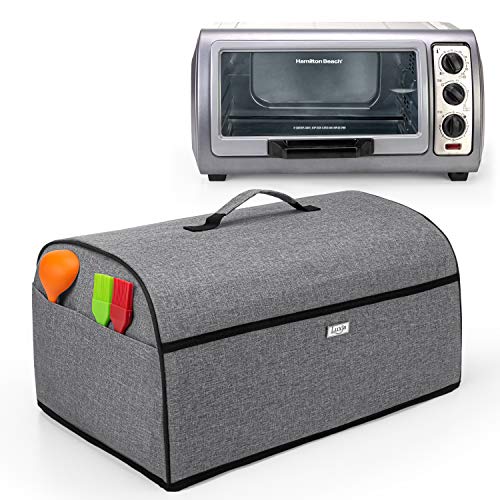 Luxja Toaster Oven Cover Compatible with Hamilton Beach 6-Slice Toaster Oven, Gray