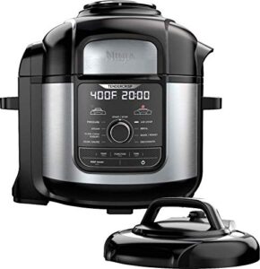 ninja - ninja foodi 8qt. 9-in-1 deluxe xl pressure cooker & air fryer - stainless steel/black (renewed)