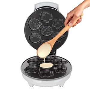 Sea Creature Mini Waffle Maker- Create 7 Different Ocean Animal Shapes in Minutes, Make Breakfast Fun and Cool for Kids & Adults w/ Novelty Aquatic Pancakes - Electric Non-Stick Waffler Iron, Fun Gift