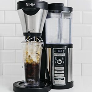 Ninja Coffee Maker for Hot/Iced/Frozen Coffee with 4 Brew Sizes, Programmable Auto-iQ, Milk Frother, 43oz Glass Carafe, and Tumbler (CF080Z)