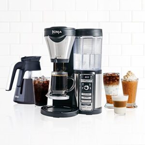 Ninja Coffee Maker for Hot/Iced/Frozen Coffee with 4 Brew Sizes, Programmable Auto-iQ, Milk Frother, 43oz Glass Carafe, and Tumbler (CF080Z)