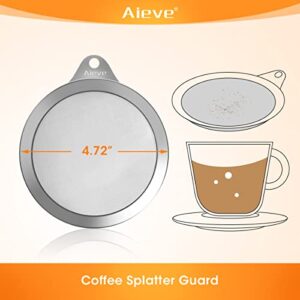 AIEVE Coffee Bar Accessories, 304 Stainless Steel Coffee Splatter Guard Espresso Accessories Coffee Drip Tray Espresso Splatter Guard for Keurig, Cuisinart, Ninja, Mr Coffee and other Coffee Maker