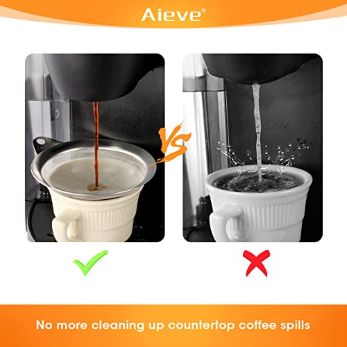 AIEVE Coffee Bar Accessories, 304 Stainless Steel Coffee Splatter Guard Espresso Accessories Coffee Drip Tray Espresso Splatter Guard for Keurig, Cuisinart, Ninja, Mr Coffee and other Coffee Maker