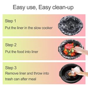 Qvin Slow Cooker Liners, Disposal Plastic Bags, Compatible with 16 0z Mini Crockpot, Qvin 0.65Qt Slow Cooker, 20 OZ Crock-pot Luch Box Food Warmer, Betty 0.7Qt Crocker,Fit 0.5 to 0.75Quart, 1 Pack (10 Liners)