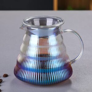 Sunormi Glass Coffee Maker Pour Over Gradient Color 16oz Glass Carafe Dripper Brewer,50Pcs Coffee Lover Gift Set