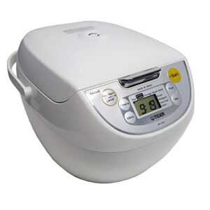 Tiger JBV-S18U 10-Cup Microcomputer Controlled 4-in-1 Rice Cooker (White)