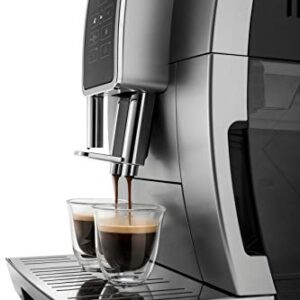 De'Longhi Dinamica Fully Automatic Coffee and Espresso Machine with Premium Adjustable Frother, Stainless Steel, ECAM35025SB