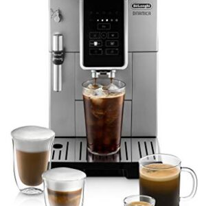 De'Longhi Dinamica Fully Automatic Coffee and Espresso Machine with Premium Adjustable Frother, Stainless Steel, ECAM35025SB