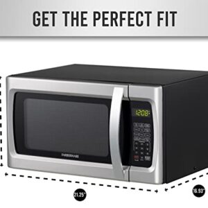 Farberware Countertop Microwave 1000 Watts, 1.1 cu ft - Microwave Oven With LED Lighting and Child Lock - Perfect for Apartments and Dorms - Easy Clean Brushed Stainless Steel