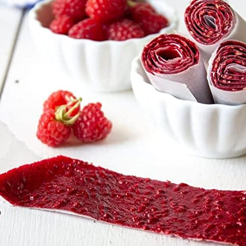 ZOOFOX 6 Pack Fruit Roll Sheets, Round Plastic Dehydrator Sheets with Edges, Reusable Dryer Mats for Fruit Leather, Meat, Beef jerky, Herb, Vegetable, BPA-Free