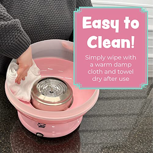 Cotton Candy Express CC1000-S Cotton Candy Machine, Pink. Easy to Use and Clean. A Great Value, Nostalgia and Fun for Kids and Adults. Comes with Instruction Manual and Tip Card