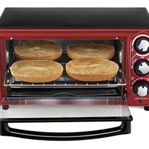 Hamilton Beach 4-Slice Toaster Oven, Red