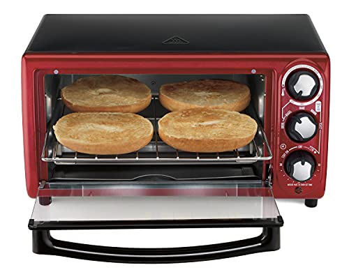 Hamilton Beach 4-Slice Toaster Oven, Red