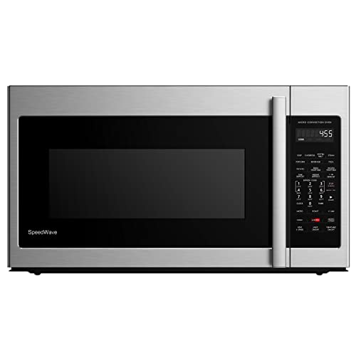 Galanz GLOMJB17S2ASWZ-10 30" SpeedWave Over The Range Microwave Oven, True Convection & Sensor Technology, Air Fry & Steam Cooking, Stainless Steel, 1.7 Cu Ft, Convection