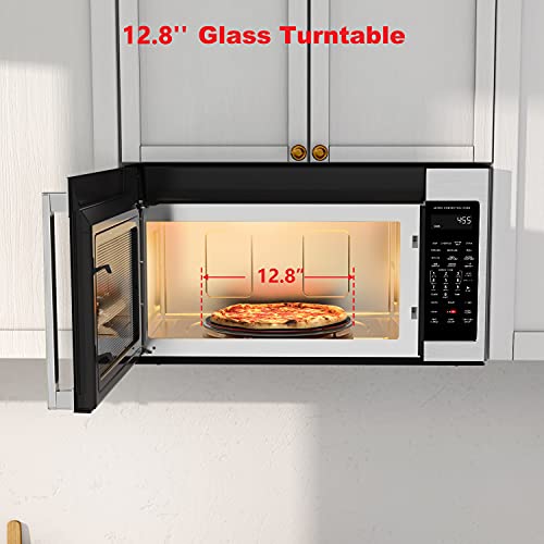 Galanz GLOMJB17S2ASWZ-10 30" SpeedWave Over The Range Microwave Oven, True Convection & Sensor Technology, Air Fry & Steam Cooking, Stainless Steel, 1.7 Cu Ft, Convection