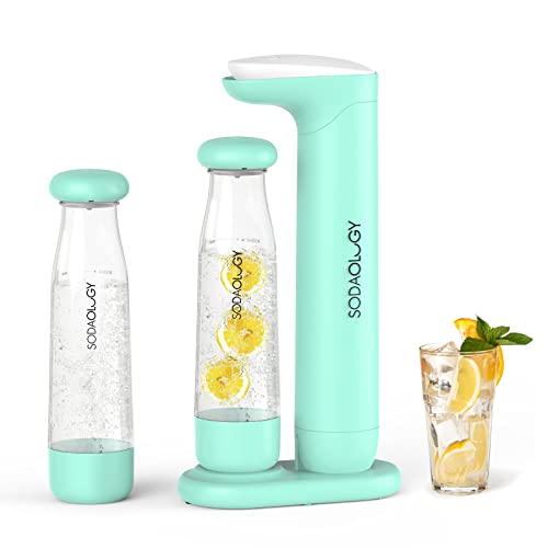 Sodaology Sparkling Water Maker Soda Maker with Two 1L BPA Free Reusable Bottles (CO2 Cylinder Not Included)