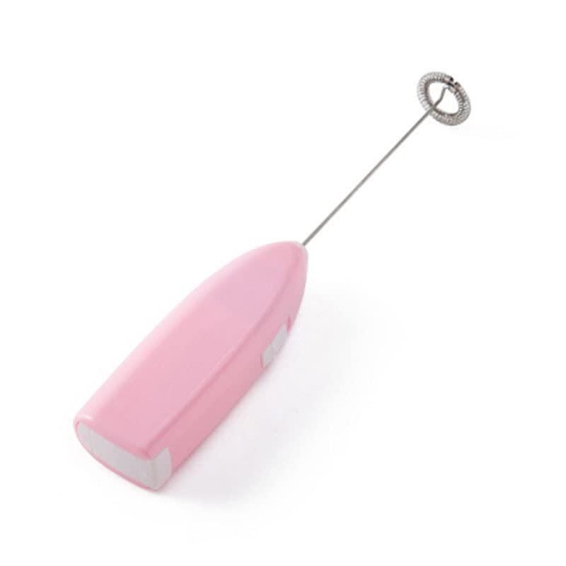 Milk Frother Handheld Mixer Foamer Coffee Maker Egg Beater Chocolate/Cappuccino Stirrer Mini Portable Blender Kitchen Whisk Tool(pink)