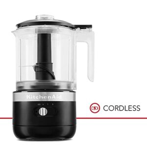 KitchenAid 5 Cup Cordless Food Chopper, Matte Black