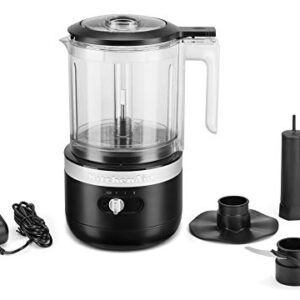 KitchenAid 5 Cup Cordless Food Chopper, Matte Black