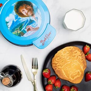 uncanny brands bob ross waffle maker - bob's iconic face on your waffles - waffle iron