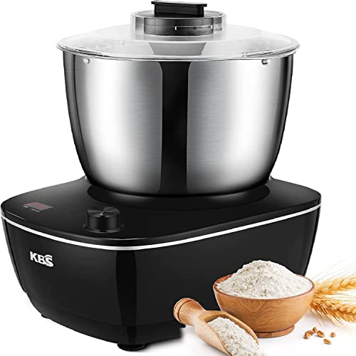 KBS 4Qt Large Stand Mixer, Double Mixing Blade with Fully Stainless Bowl,Dough Mixer Dough Maker with 180W High Speed & Pure Copper motor, 6 Useful accessories, Dishwash Safe