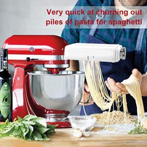 Leixe Pasta Maker Attachment for KitchenAid Stand Mixers 3 in 1 Set Includes Pasta Roller Spaghetti Cutter &Fettuccine Cutter, Durable Pasta Attachments for KitchenAid