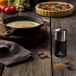 Microplane Manual Spice Mill - Cinnamon Grinder and Nutmeg Grater (Stainless Steel)