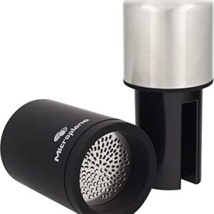 Microplane Manual Spice Mill - Cinnamon Grinder and Nutmeg Grater (Stainless Steel)