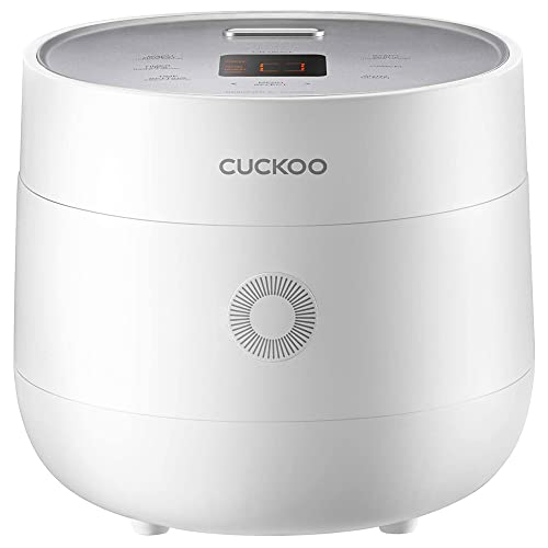 CUCKOO CR-0375F | 3-Cup (Uncooked) Micom Rice Cooker | 10 Menu Options: Oatmeal, Brown Rice & More, Touch-Screen, Nonstick Inner Pot | White