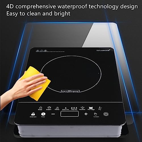 EULANGDE 110V Portable Induction Cooktop 1800 Watts cooktop countertop burner induction burner induction stove Touch Panel Induction Cooker induction cooktop portable (Black-1)