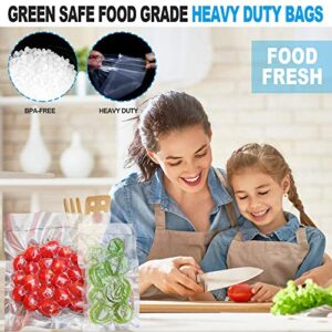 CANLENPK 4x8 Inch/10x20cm Vacuum Seal Bags,Small Precut Food Storage Sealer Bag,Seal Meal Snack Fruit Nut Tea Cookie Bean ,Boil Steam Heat Freezer Sous Vide Grocery Sealable Bag,Commercial Grade Heavy Duty(100PCS)