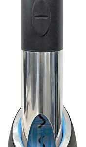 Vinturi Electric Rechargeable Wine Opener with Base and Foil Cutter, Silver