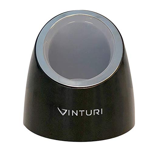 Vinturi Electric Rechargeable Wine Opener with Base and Foil Cutter, Silver