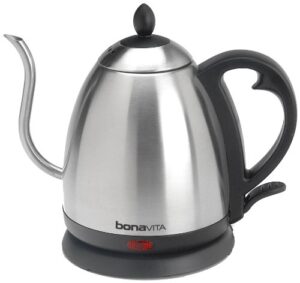 bonavita 1.0l electric kettle featuring gooseneck spout, bv3825b